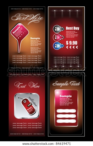 Futuristic Name Card Collection Stock Vector (Royalty Free) 84619471 ...