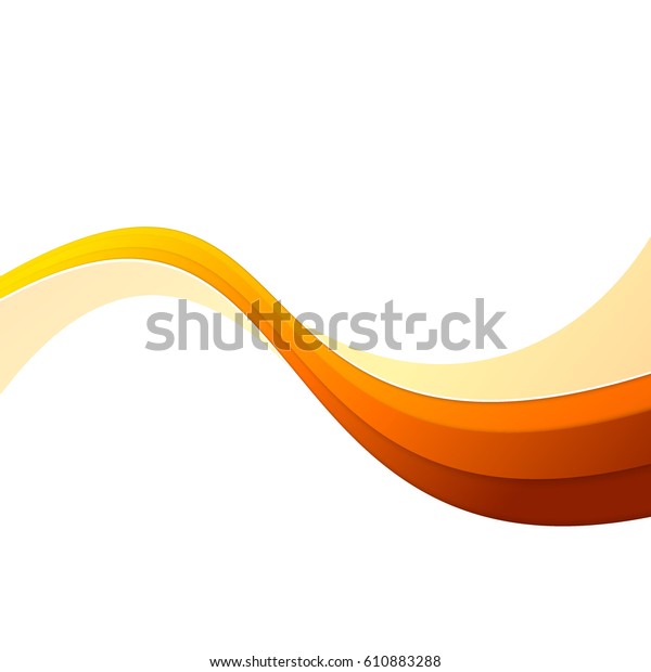 Futuristic orange speed abstract swoosh wave. Isolated halftone ...