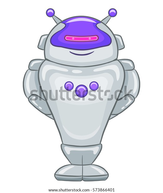Futuristic Robot Cartoon Vector Illustration Stock Vector (Royalty Free ...