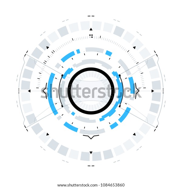 Futuristic Scifi Vr Hud Circle Background Stock Vector (Royalty Free ...