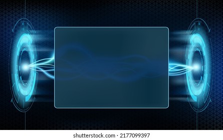 Futuristic Screen Frame Modern Digital Background Stock Vector (Royalty ...