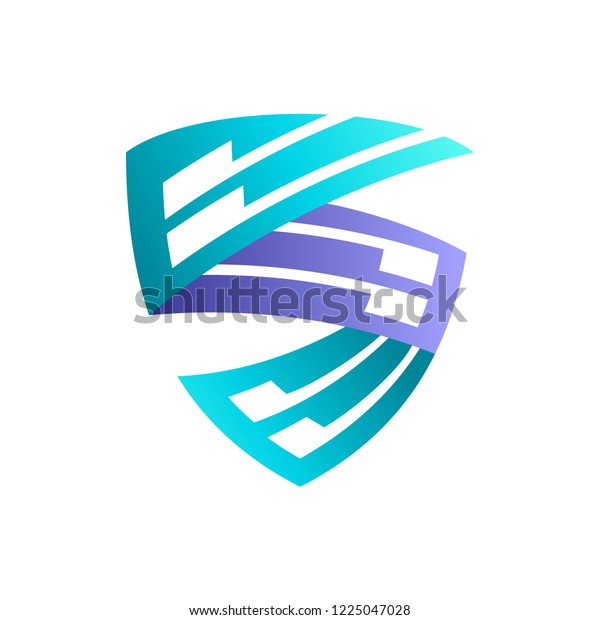 Futuristic Shield Initialletter S Logo Design Stock Vector (Royalty ...