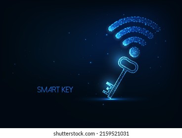 Futuristic Smart Key Concept Glowing Low Stock Vector (Royalty Free ...