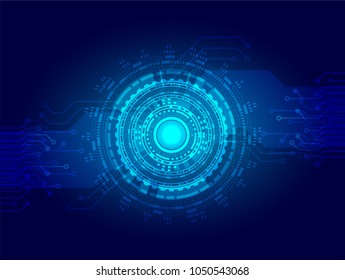 Futuristic Technology Concept Gear Wheel Technology Stock Vector ...