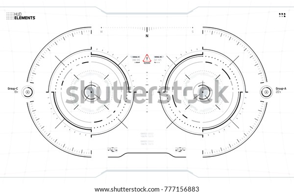 Futuristic Technology Hud Screen Tactical View Stock Vector (Royalty ...