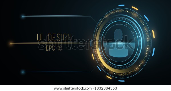 Futuristic Ui Design Scanning User Data Stock Vector (Royalty Free ...