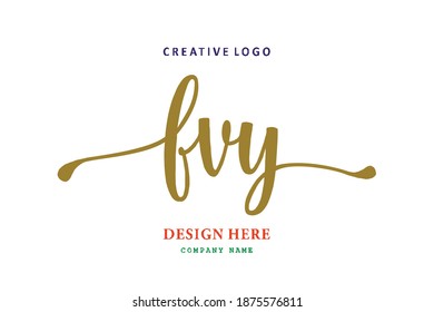 Fvy Lettering Logo Simple Easy Understand Stock Vector (Royalty Free ...