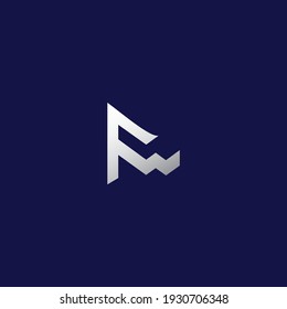 Fw Initial Logo Symbol Alphabet Letter Stock Vector (Royalty Free ...