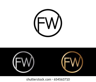 Fw Logo Letter Design Vector Red Stock Vector (Royalty Free) 654563710 ...