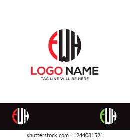Fwh Letter Logo Design Stock Vector (Royalty Free) 1244081521 ...