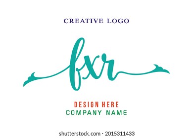 Fxr Lettering Logo Simple Easy Understand Stock Vector (Royalty Free ...
