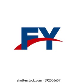 Fy Initial Overlapping Swoosh Letter Logo Stock Vector (Royalty Free ...
