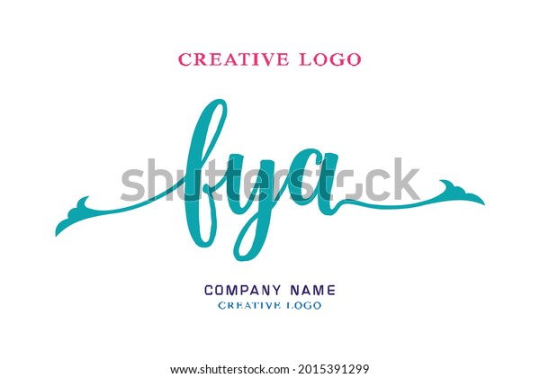 Fya Lettering Logo Simple Easy Understand Stock Vector (Royalty Free ...