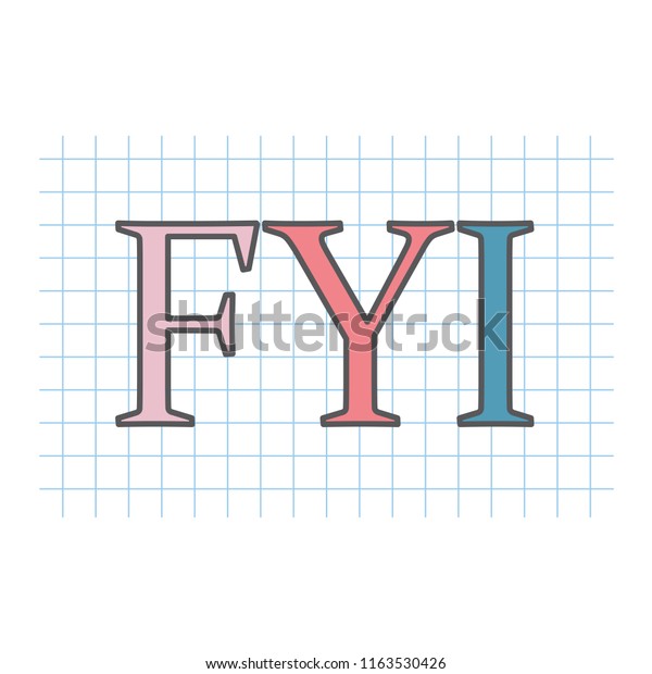 Fyi Your Information Written On Checkered Stock Vector (Royalty Free ...