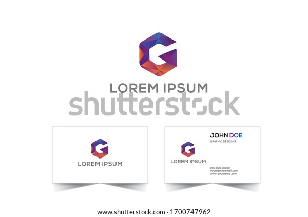 G Abstract Logo Vector Business Card Stock Vector (Royalty Free ...