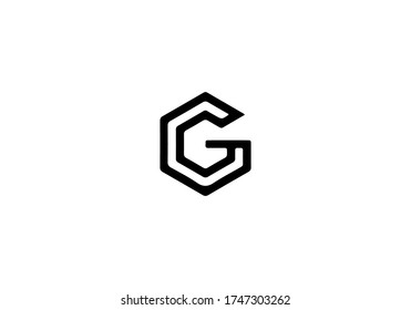 Letter G Monogram Letter G Logo Stock Vector (Royalty Free) 1843336573 ...