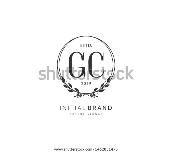 G C Gc Beauty Vector Initial Stock Vector (Royalty Free) 1462831475 ...