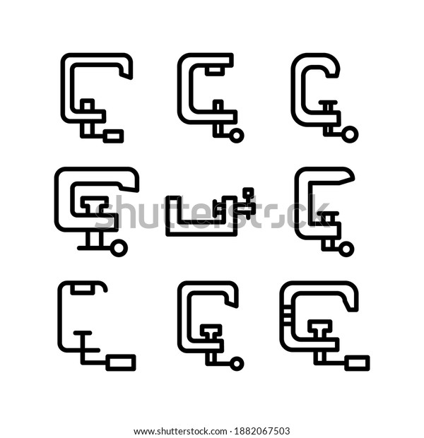 G Clamp Icon Logo Isolated Sign Stock Vector (Royalty Free) 1882067503 ...