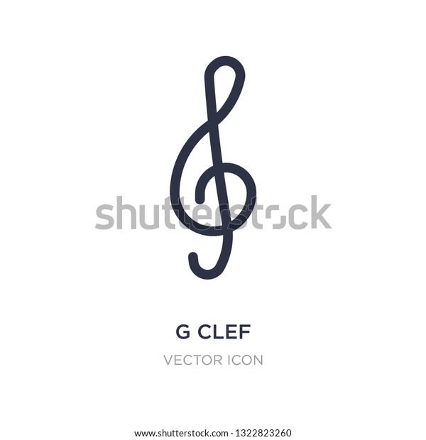 G Clef Icon On White Background Stock Vector (Royalty Free) 1322823260 ...