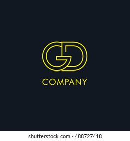 G D Letter Logo Design: เวกเตอร์สต็อก (ปลอดค่าลิขสิทธิ์) 488727418 ...