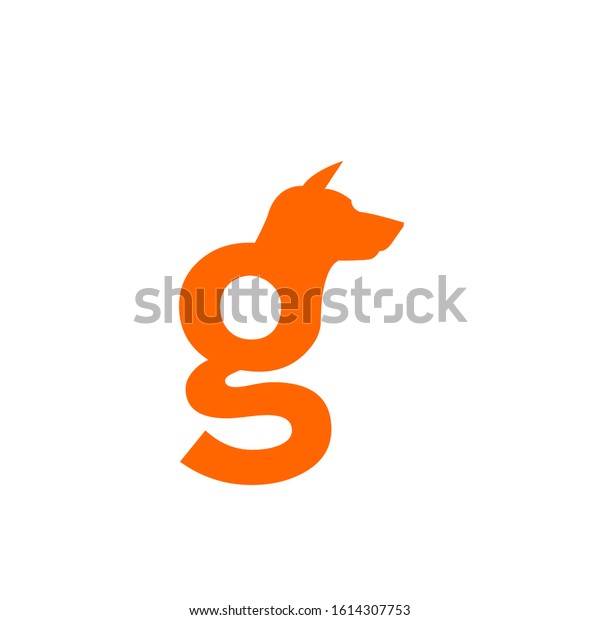 G Dog Logo Design Simple Modern Stock Vector (Royalty Free) 1614307753