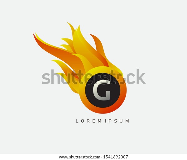 G Fire Letter Logo Icon Burning Stock Vector (Royalty Free) 1541692007 ...