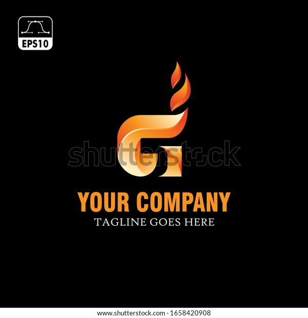 G Fire Logo Design Concept Vector Stock Vector (Royalty Free ...