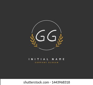 G Gg Beauty Vector Initial Logo Stock Vector (Royalty Free) 1443968318 ...