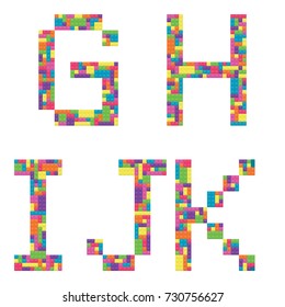 G H J K Alphabet Lowercase: vector de stock (libre de regalías ...