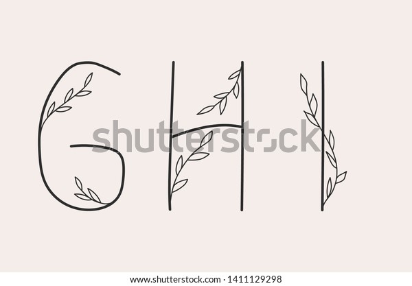 G H Letter Set Simple Alphabet Stock Vector (Royalty Free) 1411129298 ...