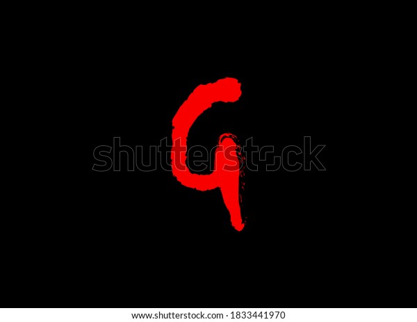 G Horror Bloody Scary Vector Letter Stock Vector (Royalty Free) 1833441970