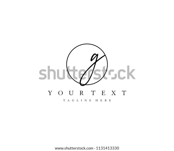 G Initial Elegant Signature Vector Logo Stock Vector (Royalty Free ...