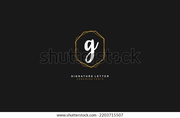 G Initial Letter Handwriting Signature Logo Stock Vector (Royalty Free ...