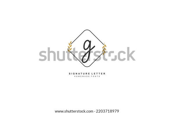 G Initial Letter Handwriting Signature Logo Stock Vector (Royalty Free ...