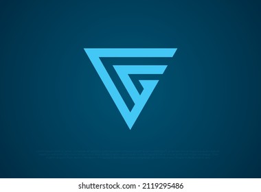 G Initial Logo Blue Color Stock Vector (Royalty Free) 2119295486 ...