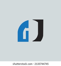 G J Letter Logo Design Stock Vector (Royalty Free) 2133744745 ...