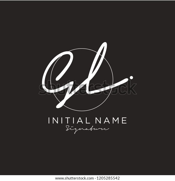 G L Signature Initial Logo Template Stock Vector (Royalty Free) 1205285542