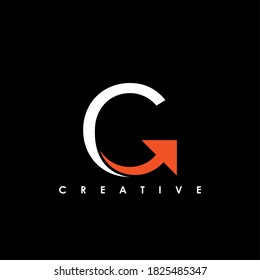 G Letter Arrow Logo Design Vector Stock Vector (Royalty Free ...