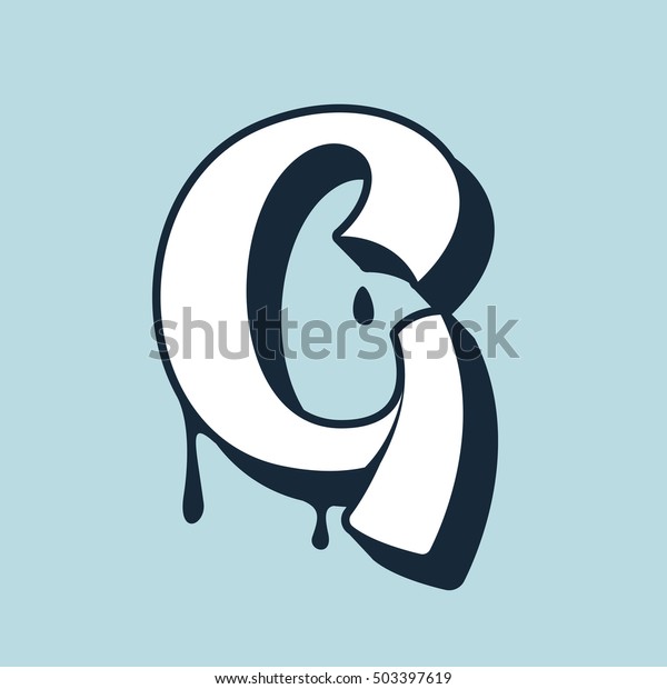 G Letter Calligraphy Logo Handwritten Lettering Stock Vector (Royalty ...