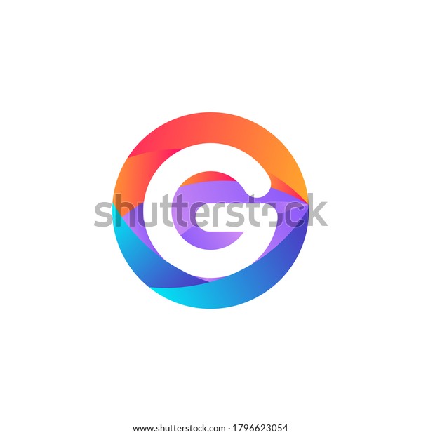 G Letter Circle Logo Designg Letter Stock Vector (Royalty Free ...