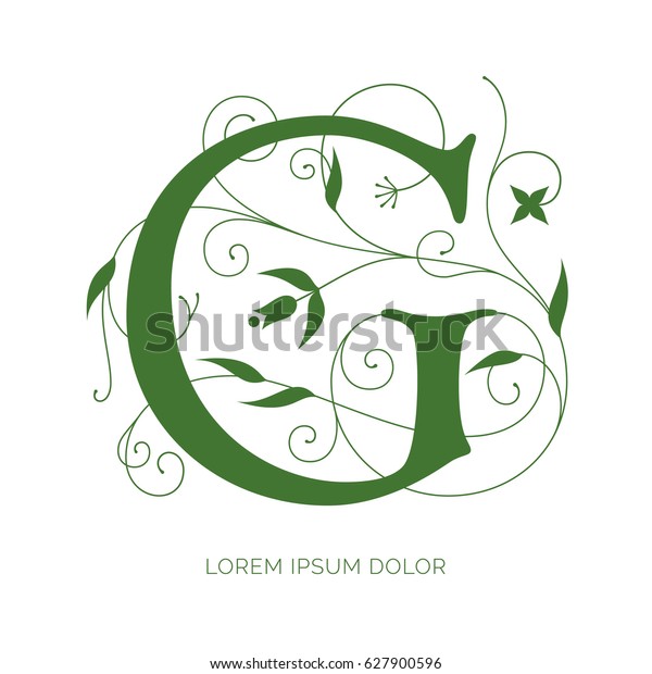G Letter Floral Design Creative Letter Stock Vector (Royalty Free ...