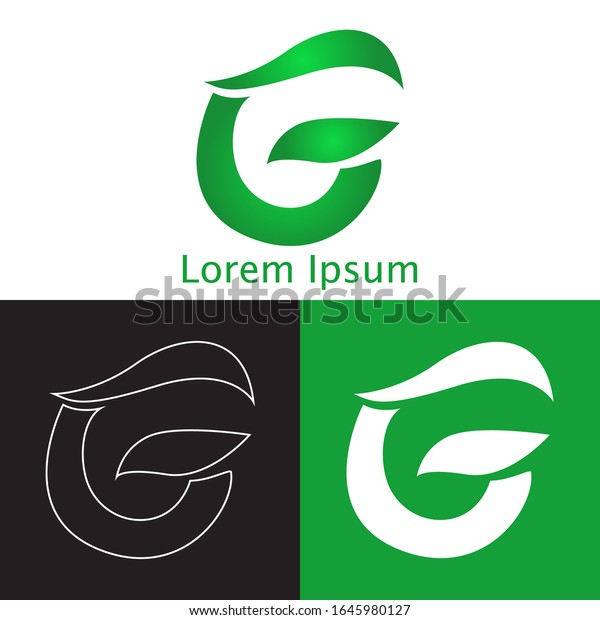 G Letter Green Gradient Logo Design Stock Vector (Royalty Free ...