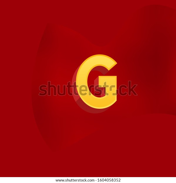 G Letter Logo Red Backgroundg Letter Stock Vector (Royalty Free ...