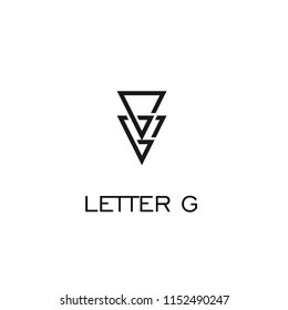 G Letter Monogram Triangle Monoline Icon Stock Vector (Royalty Free ...
