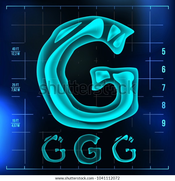G Letter Vector Capital Digit Roentgen Stock Vector (Royalty Free ...