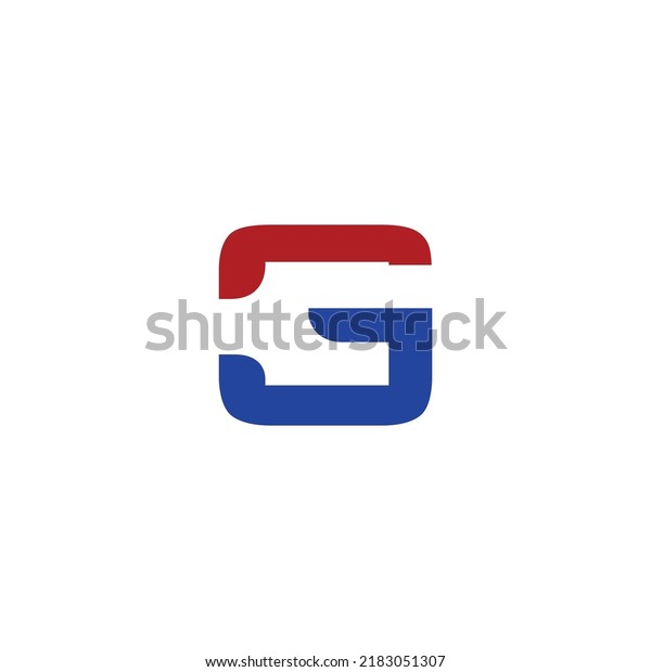 G Logo Design Blue Red Design Stock Vector (Royalty Free) 2183051307 ...