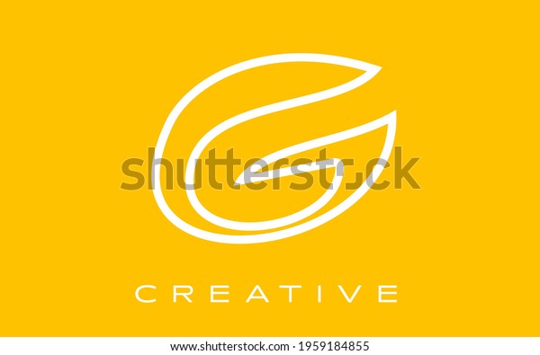 G Logo Design Outline Creative Modern Stock Vector (Royalty Free ...