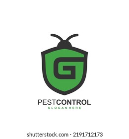 G Logo Pest Control Shield Concept Stock Vector (Royalty Free ...