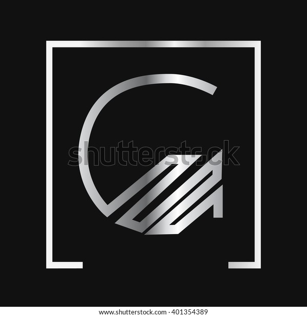 G Logo Silver Letter Square Frame Stock Vector (Royalty Free) 401354389 ...