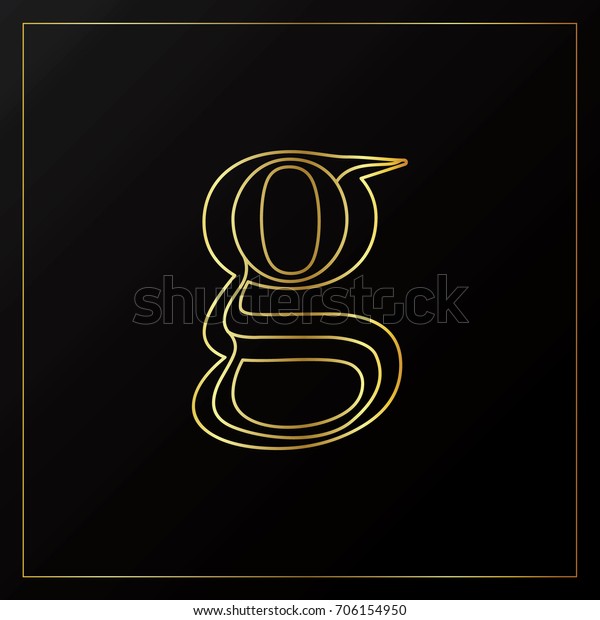 G Lowercase Gold Letter Outline Serif: เวกเตอร์สต็อก (ปลอดค่าลิขสิทธิ์ ...